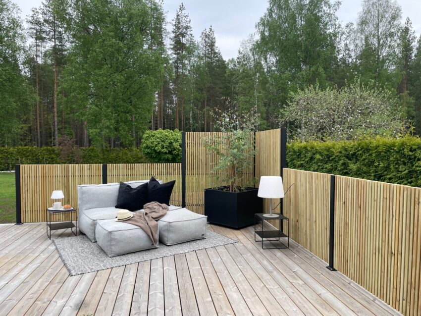 Ribbstaket Borgen. Staket med stående ribbor | Wernamo Design